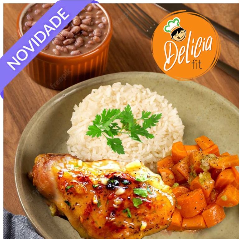 Frango Assado Desossado, Arroz, Cenoura e Feijão Carioquinha (esgotado)